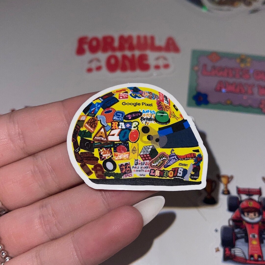 Norris Sticker Helmet Sticker Cute F1 Stickers for Laptops, Water ...