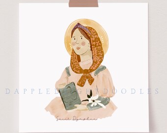 Saint Dymphna Coloring Pages for Catholic Kids Projects for - Etsy