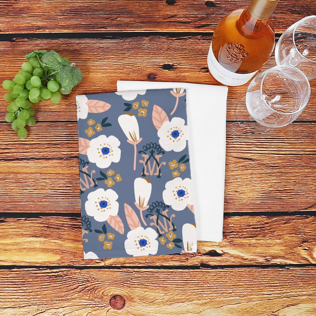 Marian Monogram Floral Hostess Towel 2PK - Etsy