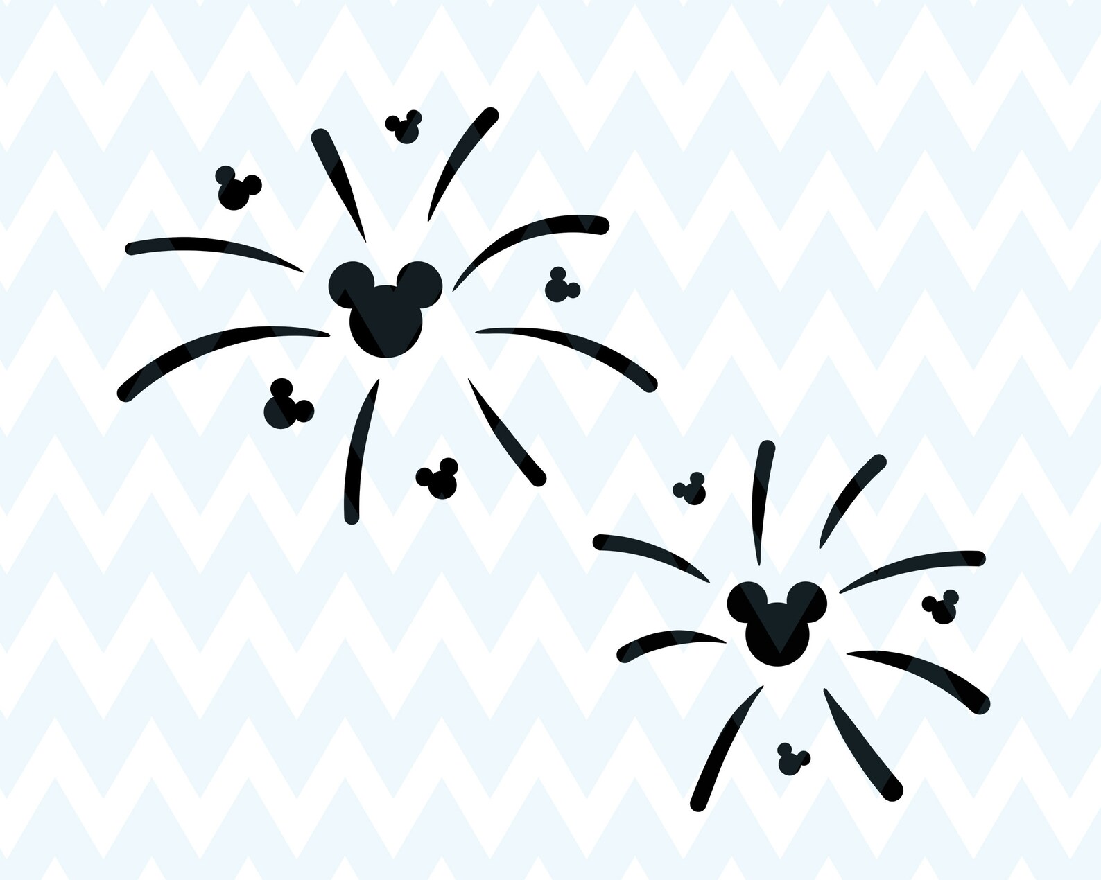 Mickey Mouse Head Fireworks SVG Disney Fireworks SVG and PNG | Etsy