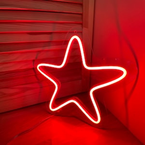 Star Neon Sign - Neon Light Decor Baby Shower Welcome Sign, Wall Decor ...