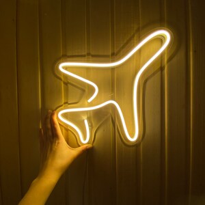 Airplane Neon Sign. LED Custom Decor for Room Best Gift for - Etsy