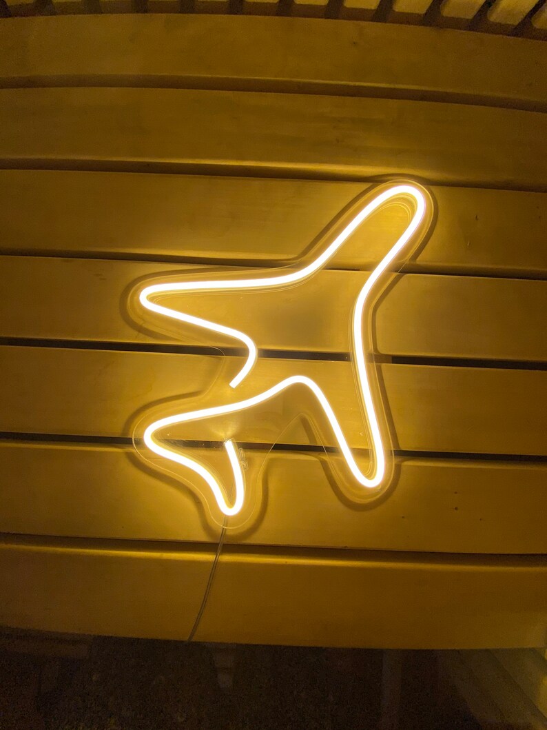 Airplane Neon Sign. LED Custom Decor for Room Best Gift for - Etsy