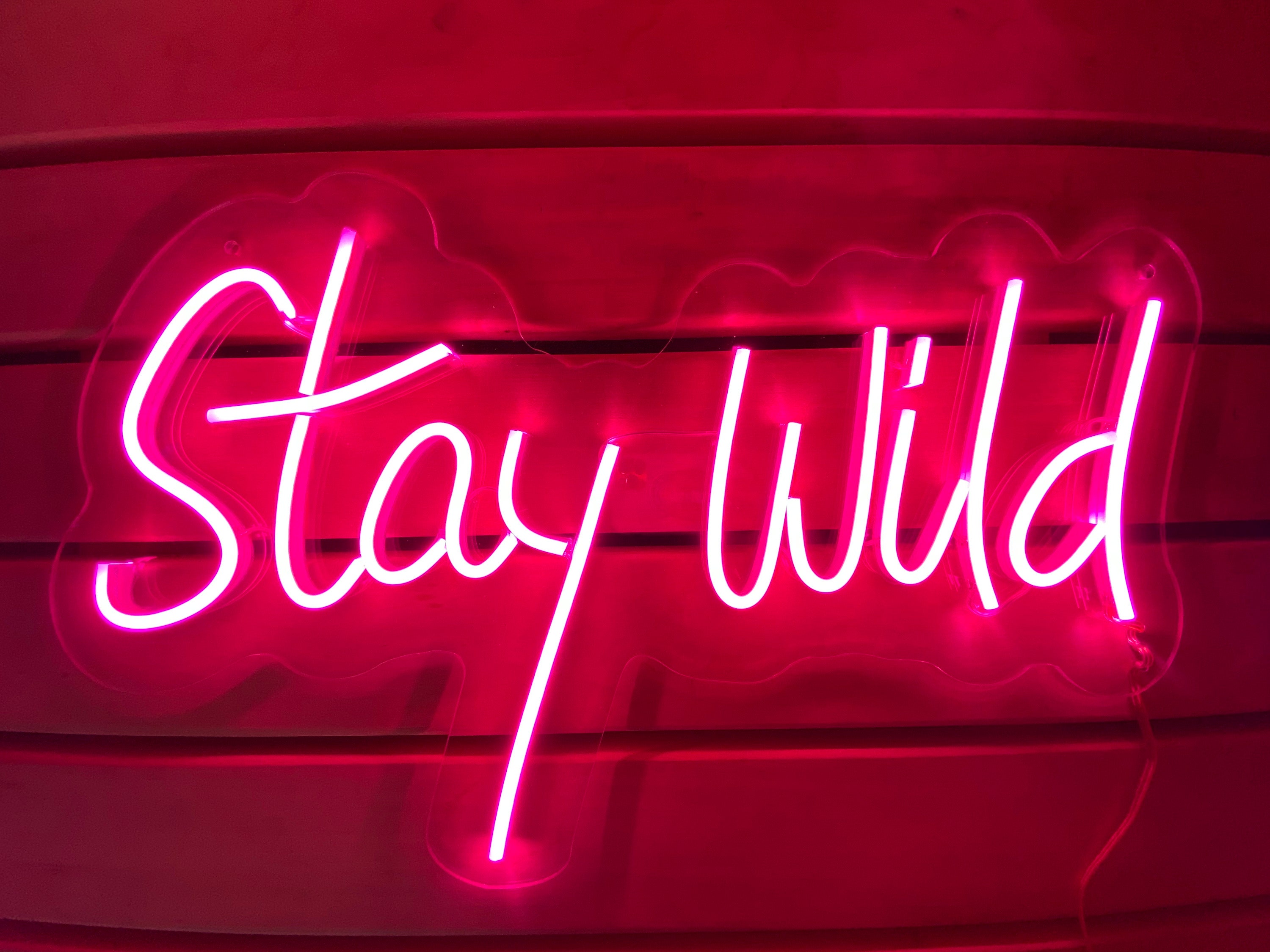 Stay wild Neon Sign. LED custom Decor for house Wall decor | Etsy
