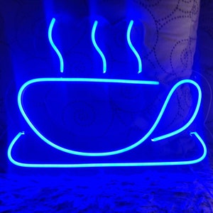 Coffee Cup Neon Sign - Custom Neon Sign LED Custom, Bar Sign - Etsy