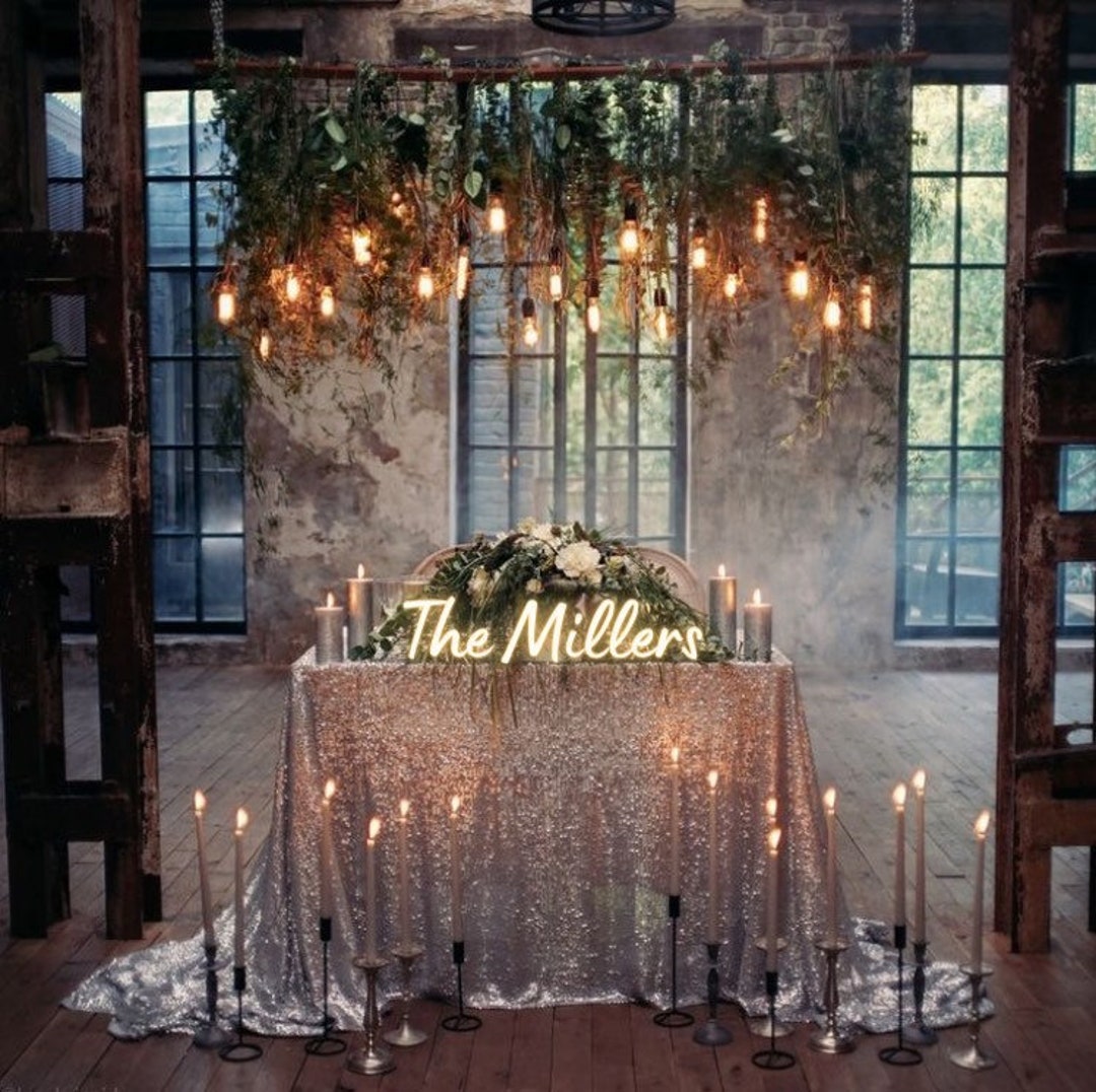 Custom Wedding Neon Sign. LED Custom Decor for Wedding Wall - Etsy