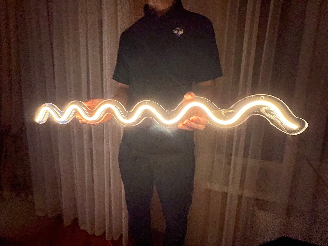 Neon Squiggle Light-wave Led Neon Sign, Neon Sign Bedroom,wall ...