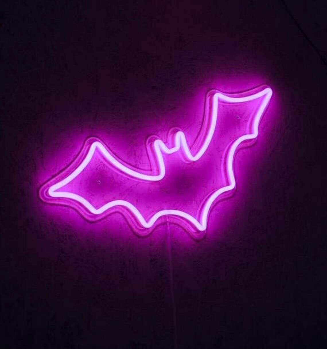 Bat Neon Sign Led Halloween Light Decor Etsy