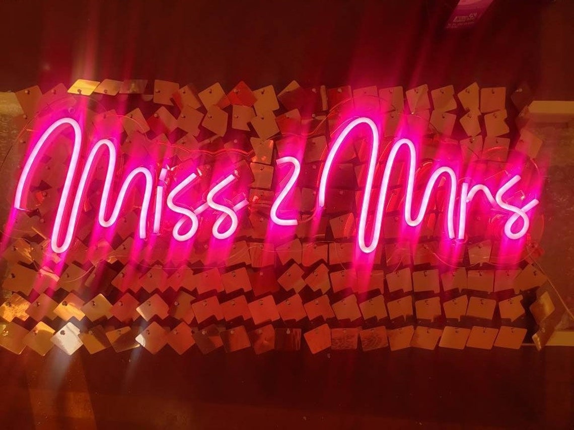 Miss to Mrs Neon Sign Led Light Sign Decor for Bride Party - Etsy