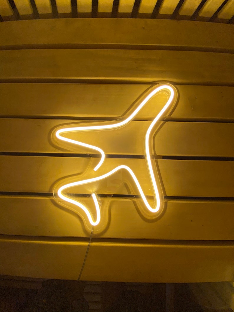 Airplane Neon Sign. LED Custom Decor for Room Best Gift for - Etsy