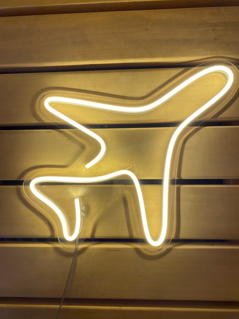 Airplane Neon Sign. LED Custom Decor for Room Best Gift for - Etsy
