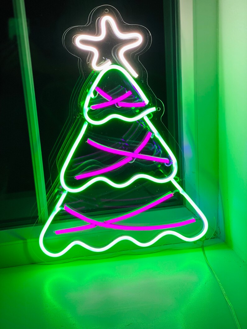 Neon Christmas Tree- New Year Decorations - Etsy