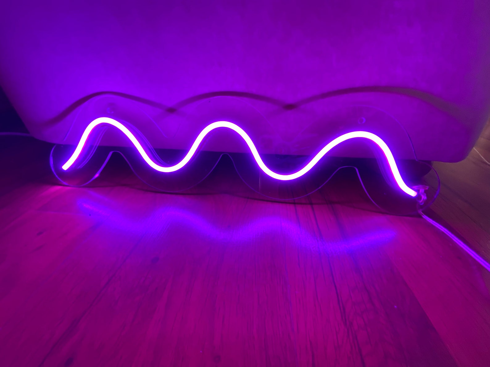Wave Neon Sign. LED Custom Decor Squiggle Neon Sign Sign - Etsy