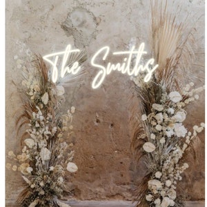 Custom Wedding Neon Sign, LED Name Sign for Wedding Backdrop, Modern ...