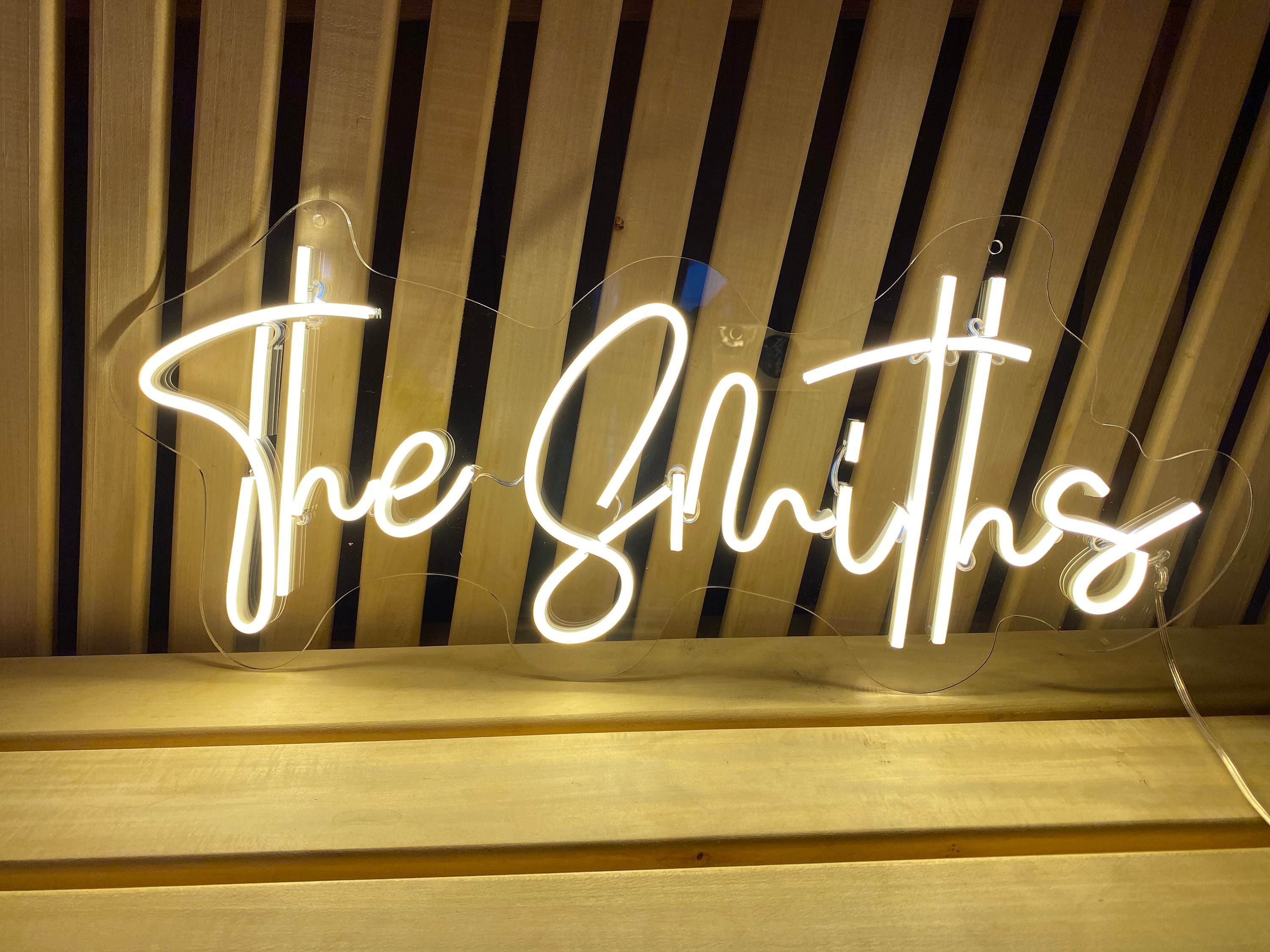 Neon Sign the Smiths Wedding . LED Custom Decor for Wedding - Etsy