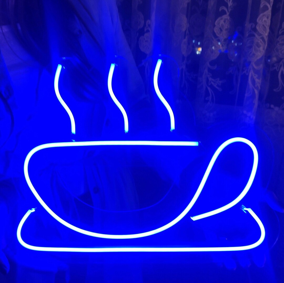 Coffee Cup Neon Sign - Custom Neon Sign LED Custom, Bar Sign - Etsy