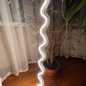 Neon Squiggle Light-wave Led Neon Sign, Neon Sign Bedroom,wall ...