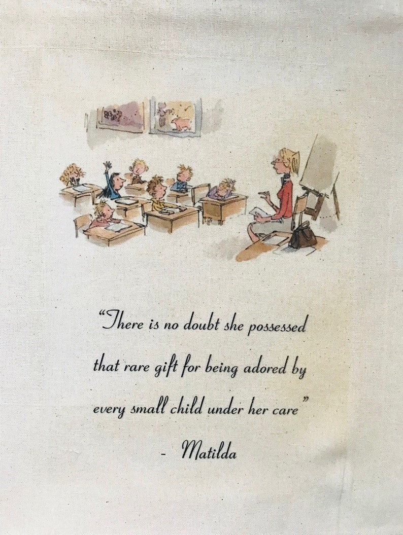 Miss Honey Matilda Quote Teacher Roald Dahl Inspired Canvas - Etsy