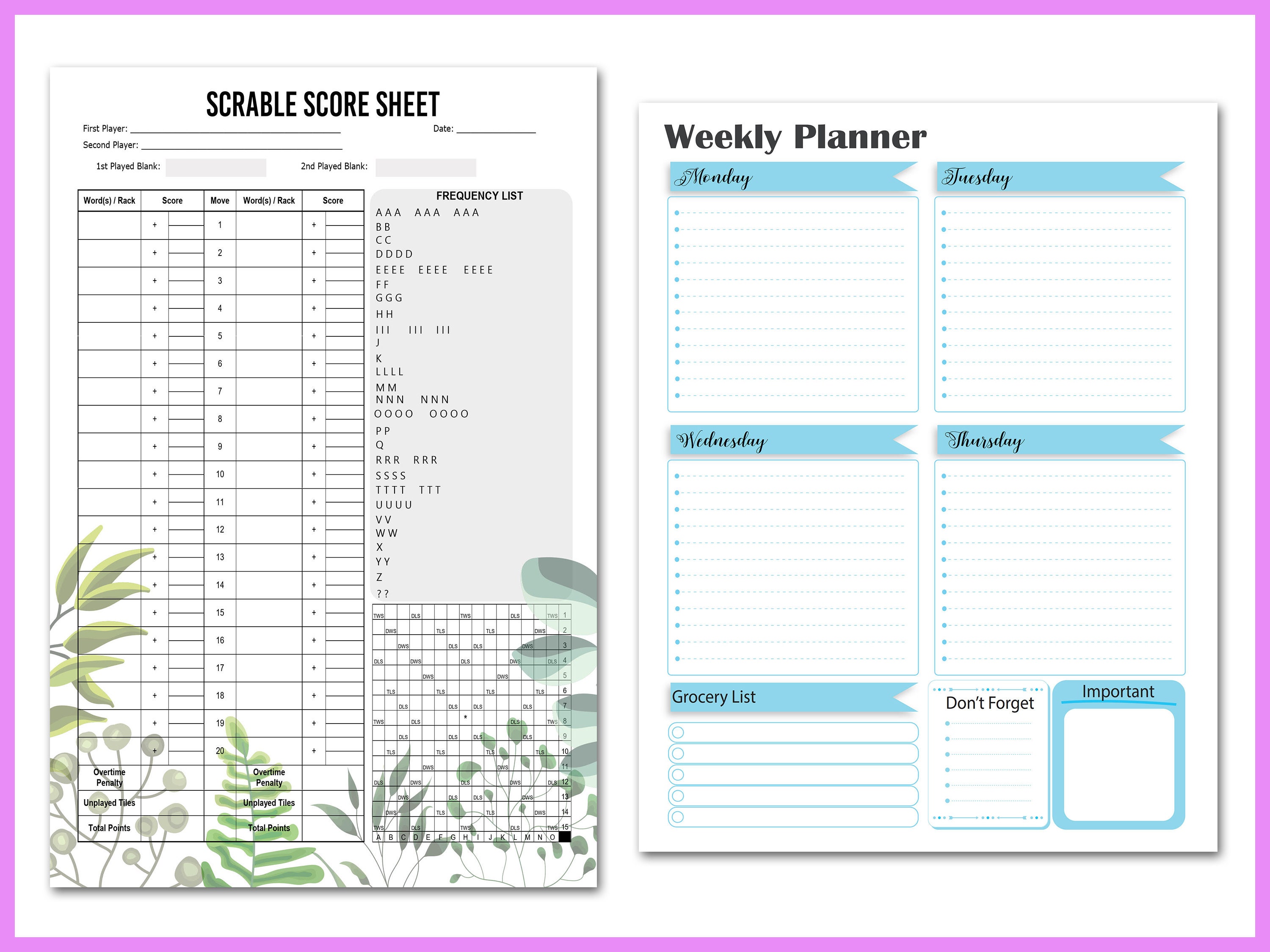 Editable Planner Templates at Evan North blog