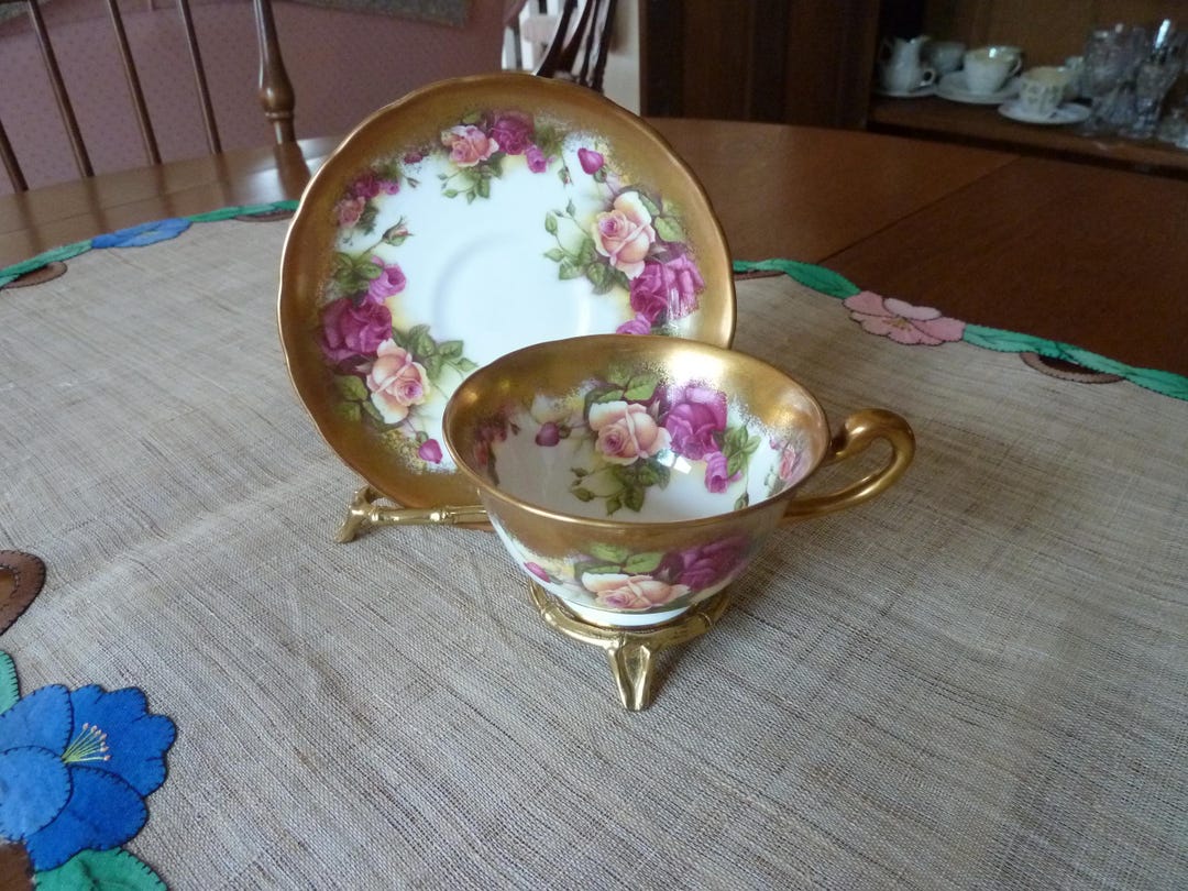 Royal Chelsea Golden Rose Cup and Saucer - Etsy