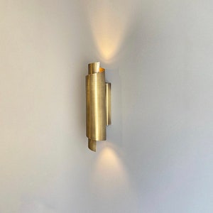 Modern Wall Sconce Brass Wall Light Minimalist Wall Decor - Etsy UK