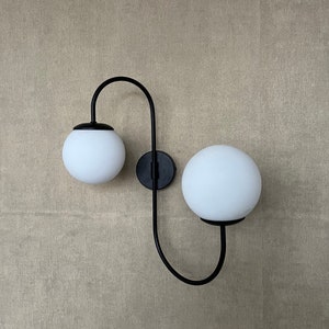 Wall Sconce Lamp Milk Glass Globe Sconce 2 Globe Sconce - Etsy Australia