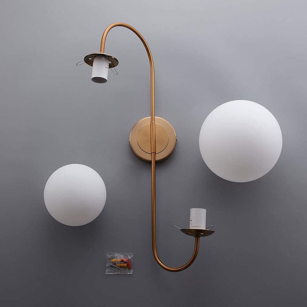 Wall Sconce Lamp Milk Glass Globe Sconce 2 Globe Sconce - Etsy Australia
