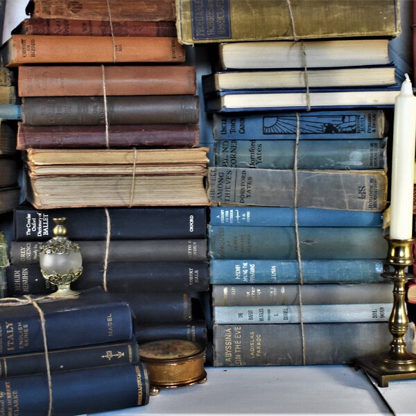 Vintage Book Stack - Etsy