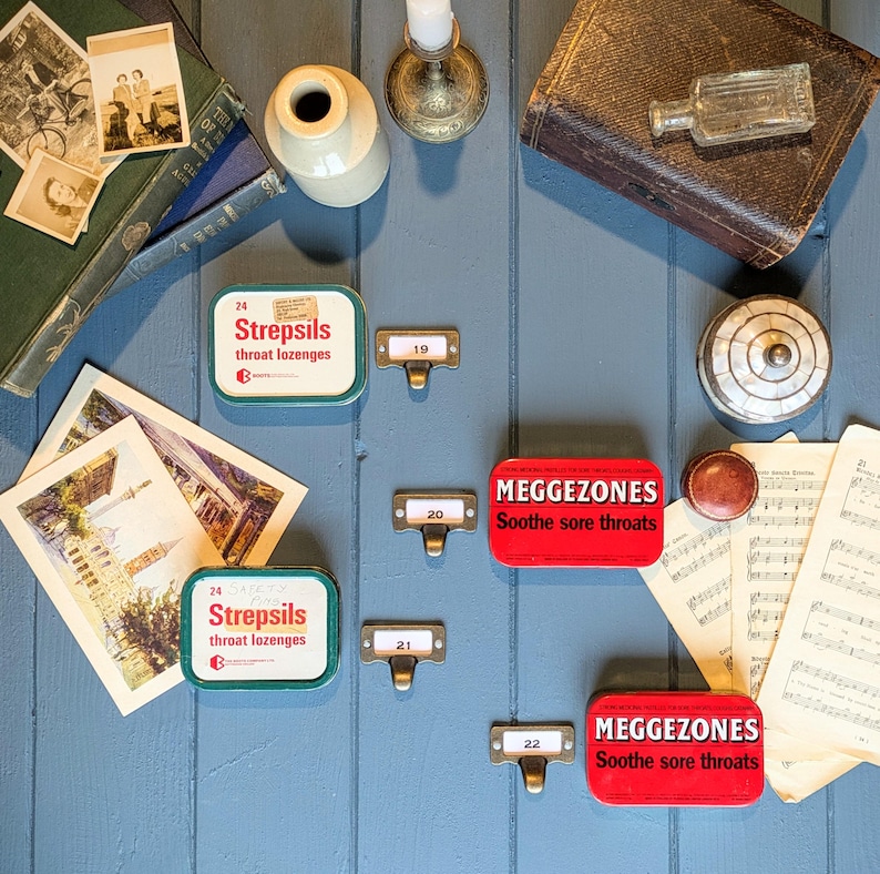 Vintage Advertising Tins. Collectable Antique Chemist/medicine Storage ...