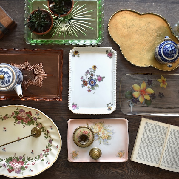 Antique Serving Tray - Etsy