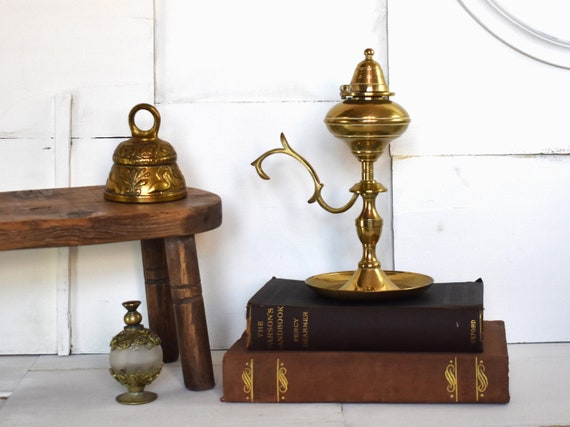 Vintage Brass Oil Lamp. Traditional Arabic Oil Lamp With - Etsy