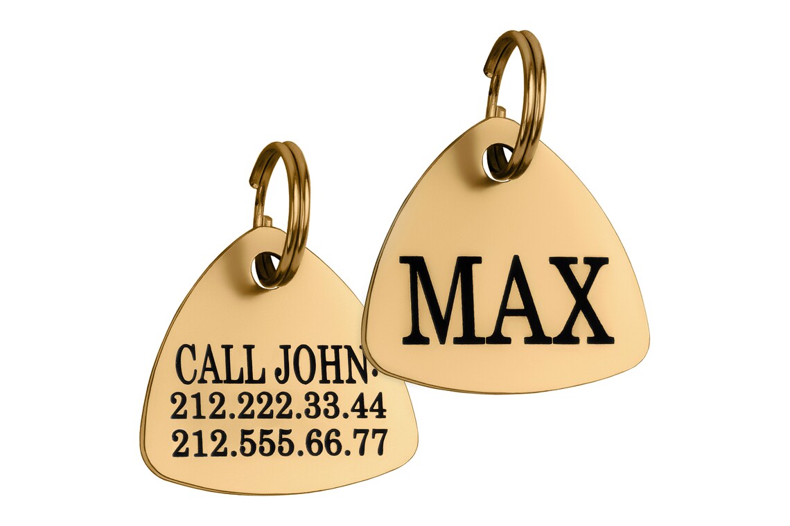 Personalized Cat ID Tag: Engraved Stainless Steel Pet Collar Token - Etsy