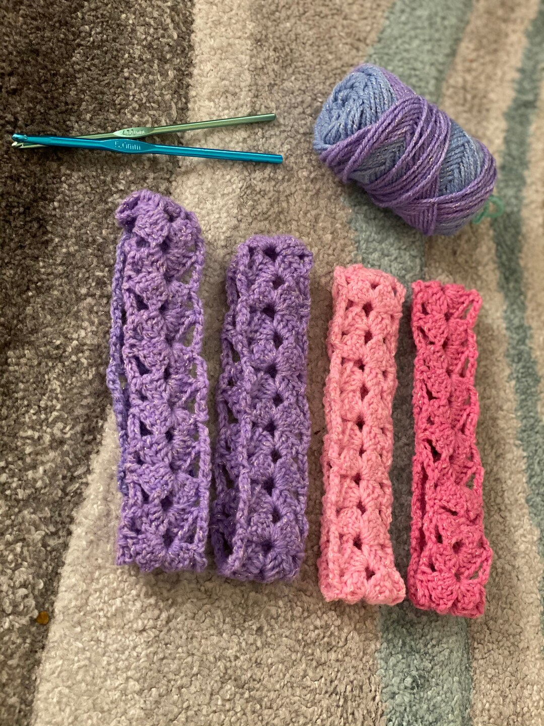Baby Girls Crochet Headband (SINGLE COLOR) - Etsy