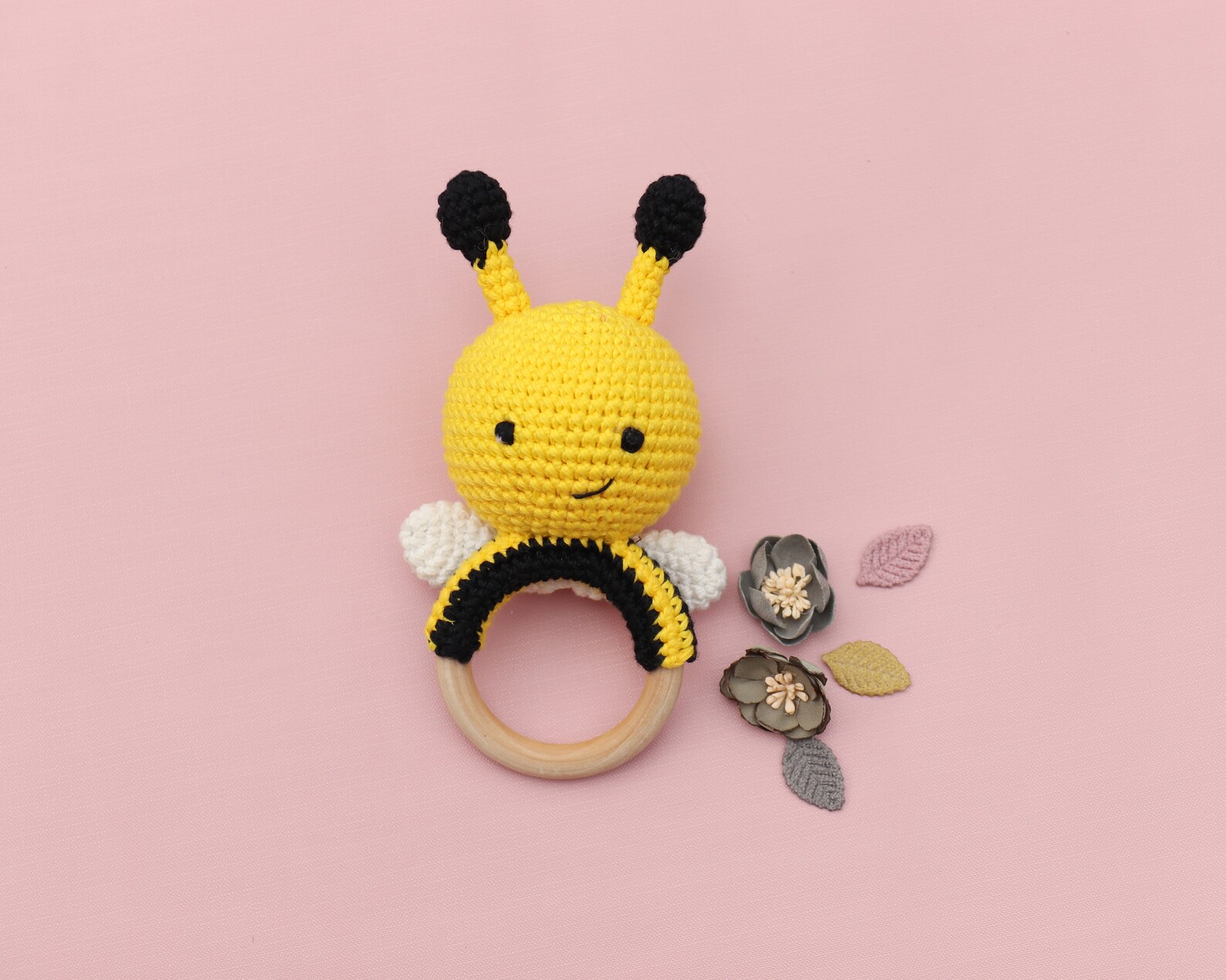 Adorable Bee Rattle Little Bee Handmade Stuffed Animals for | Etsy