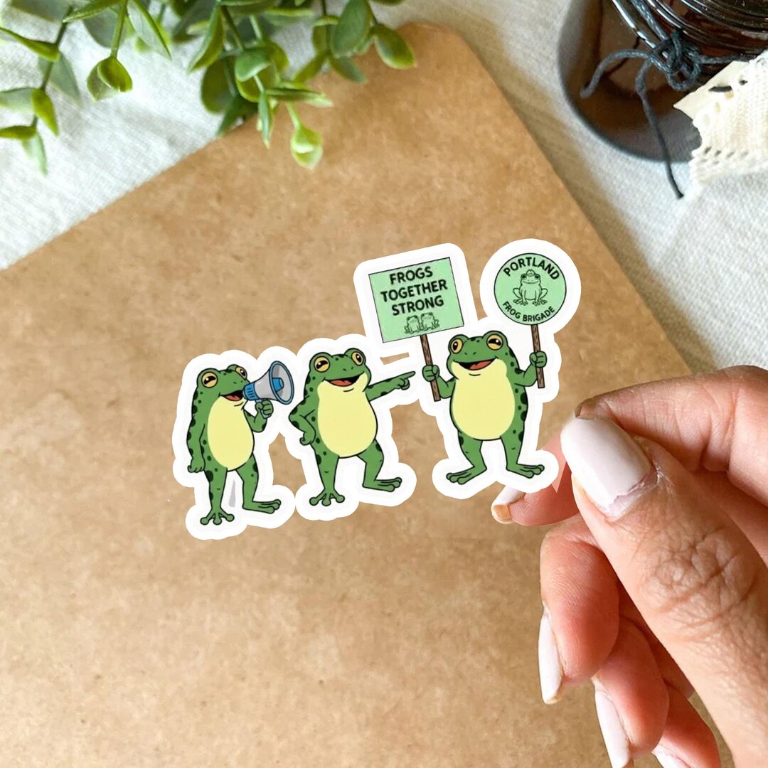 Portland Frog Freedom Frog Protest Sticker - Etsy