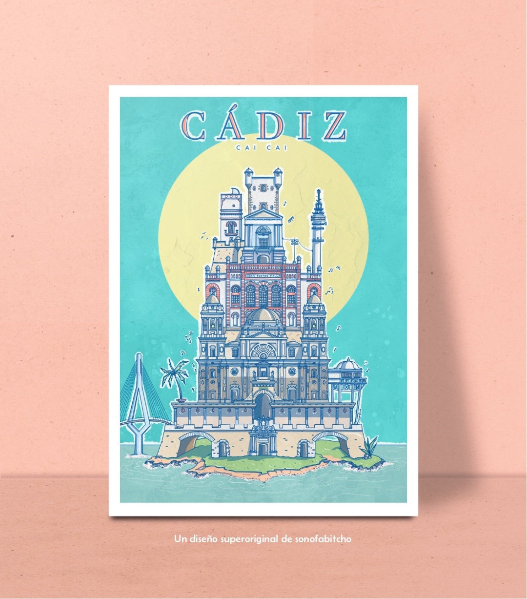 Cadiz Poster by Sonofoabitcho, Cadiz Poster, Original Print, Home Decor ...