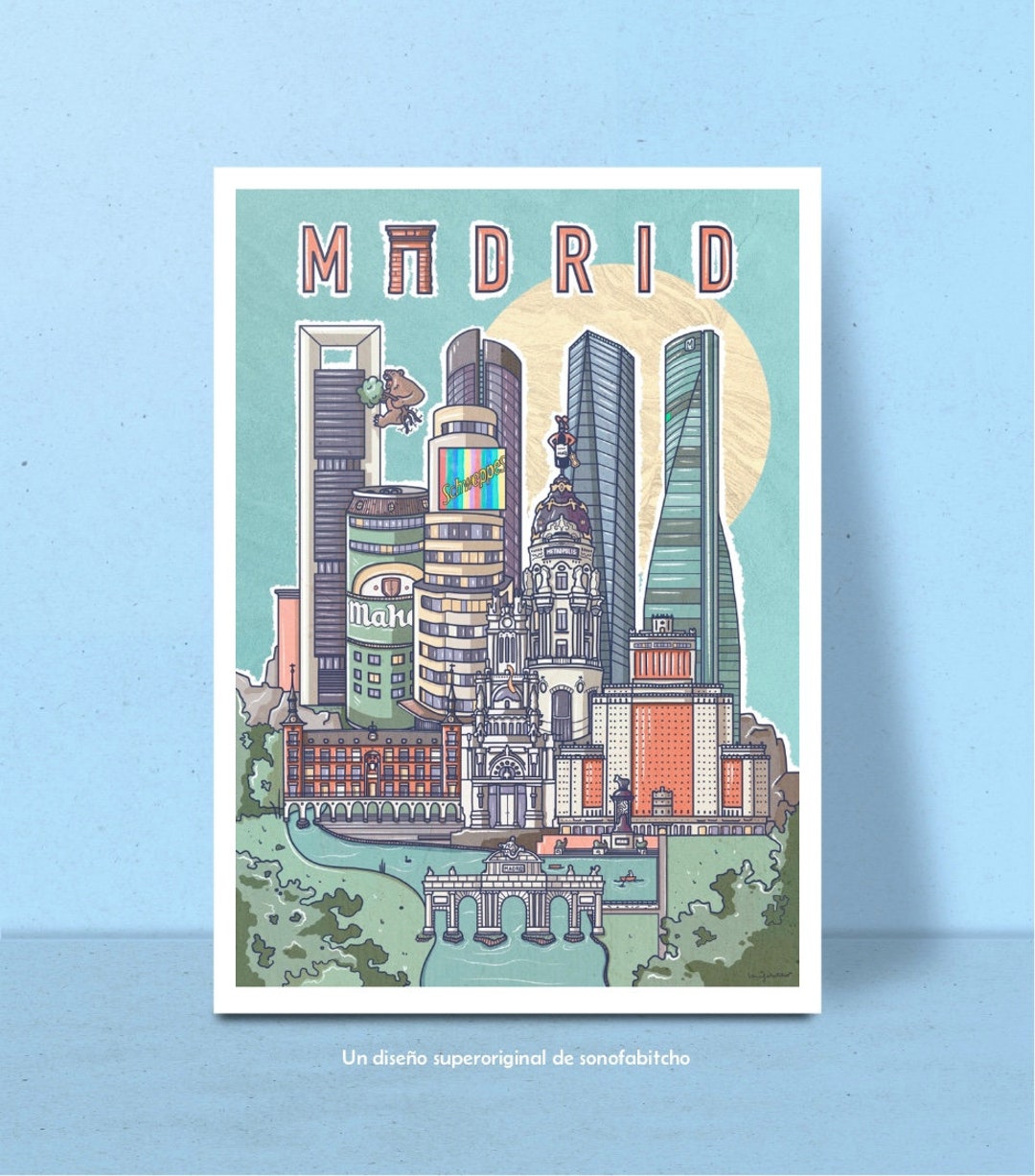 Madrid Poster by Sonofoabitcho, Madrid Poster, Original Print, Home ...