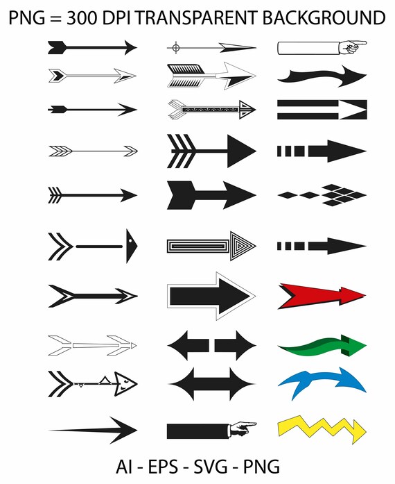 30 Arrows Svg Bundle Craft Art Classroom Arrow Clip Art - Etsy
