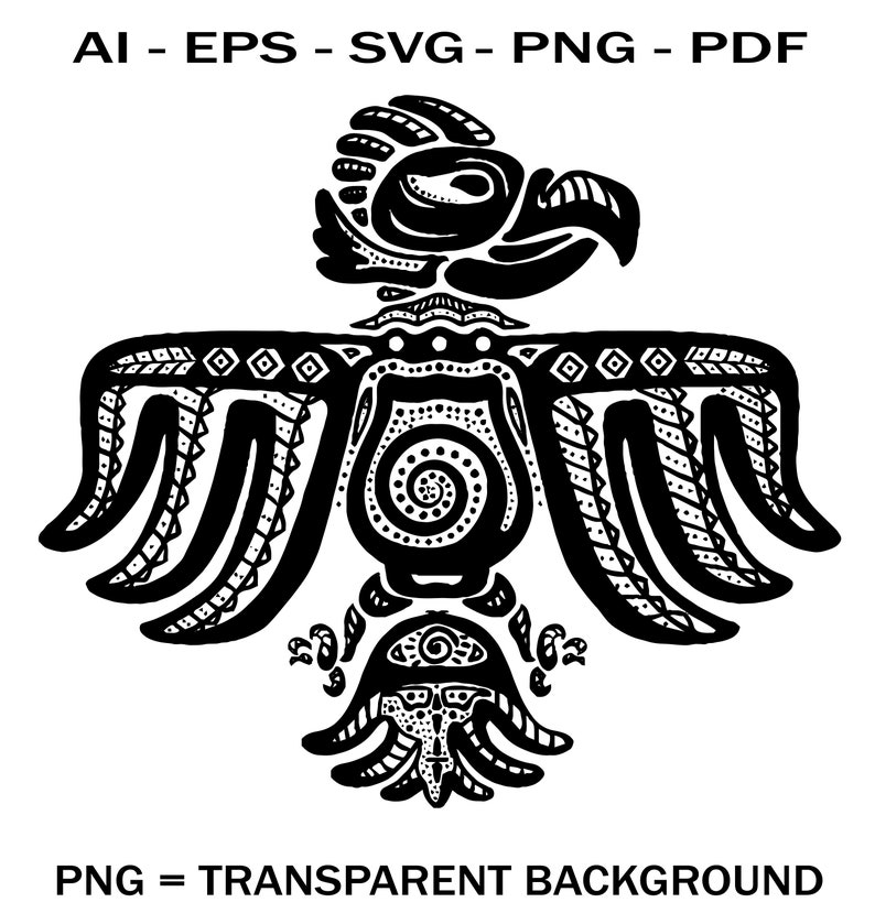 Águila azteca SVG EPS AI pdf png - Etsy España