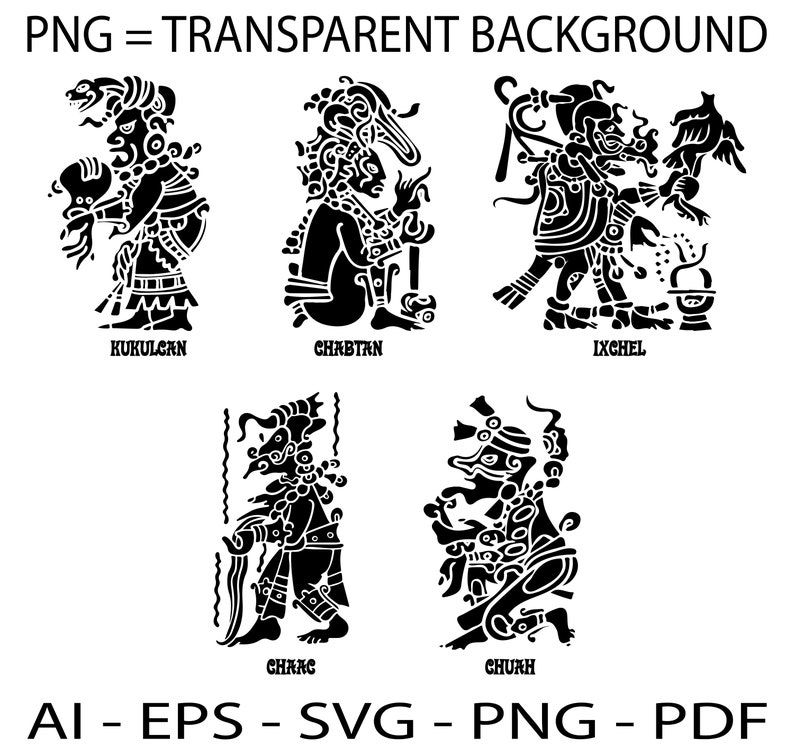 Aztec Idols SVG, EPS, AI, Pdf, Png - Etsy
