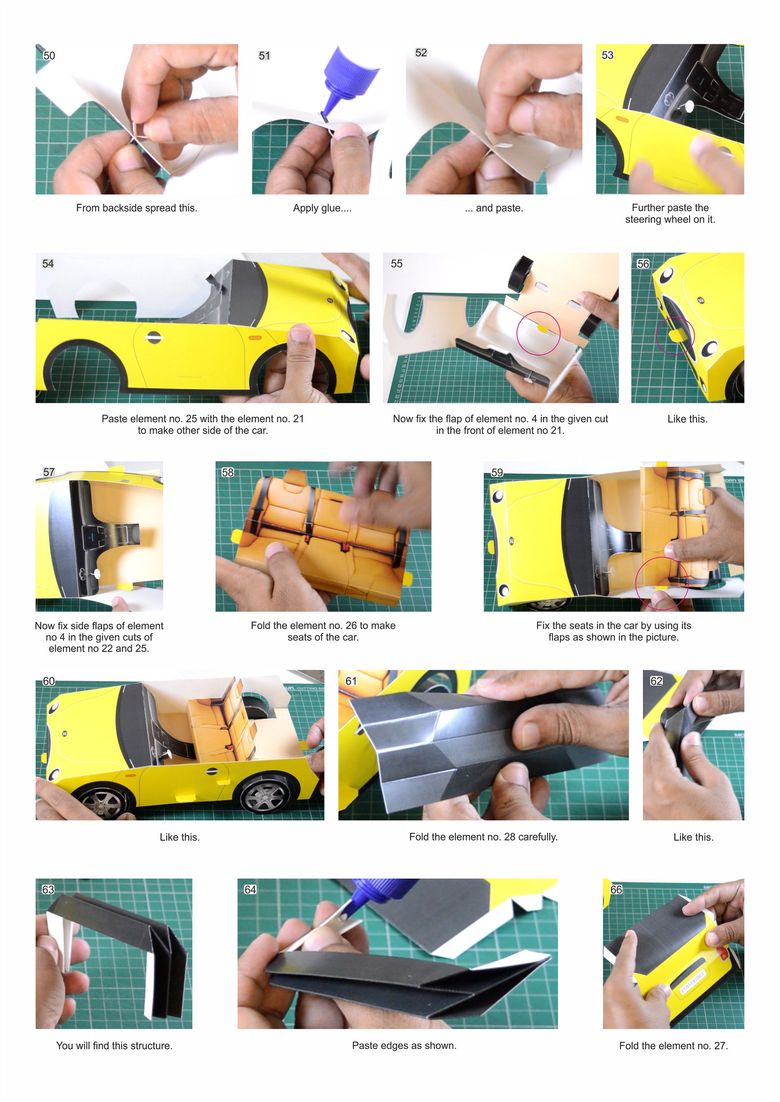 Convertible Car Paper Model Its Really Run Car Paper Craft 3D Paper ...