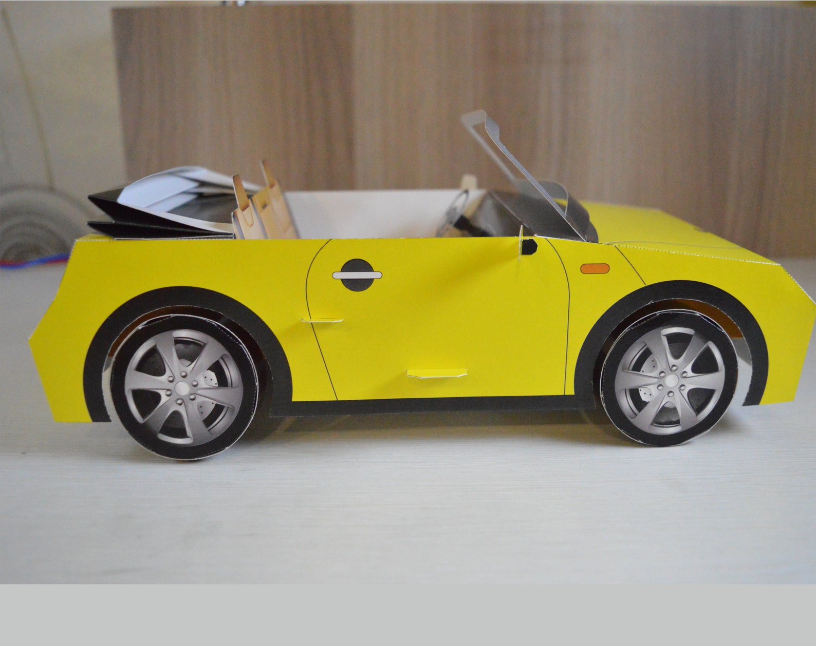 Convertible Car Paper Model Its Really Run Car Paper Craft | Etsy