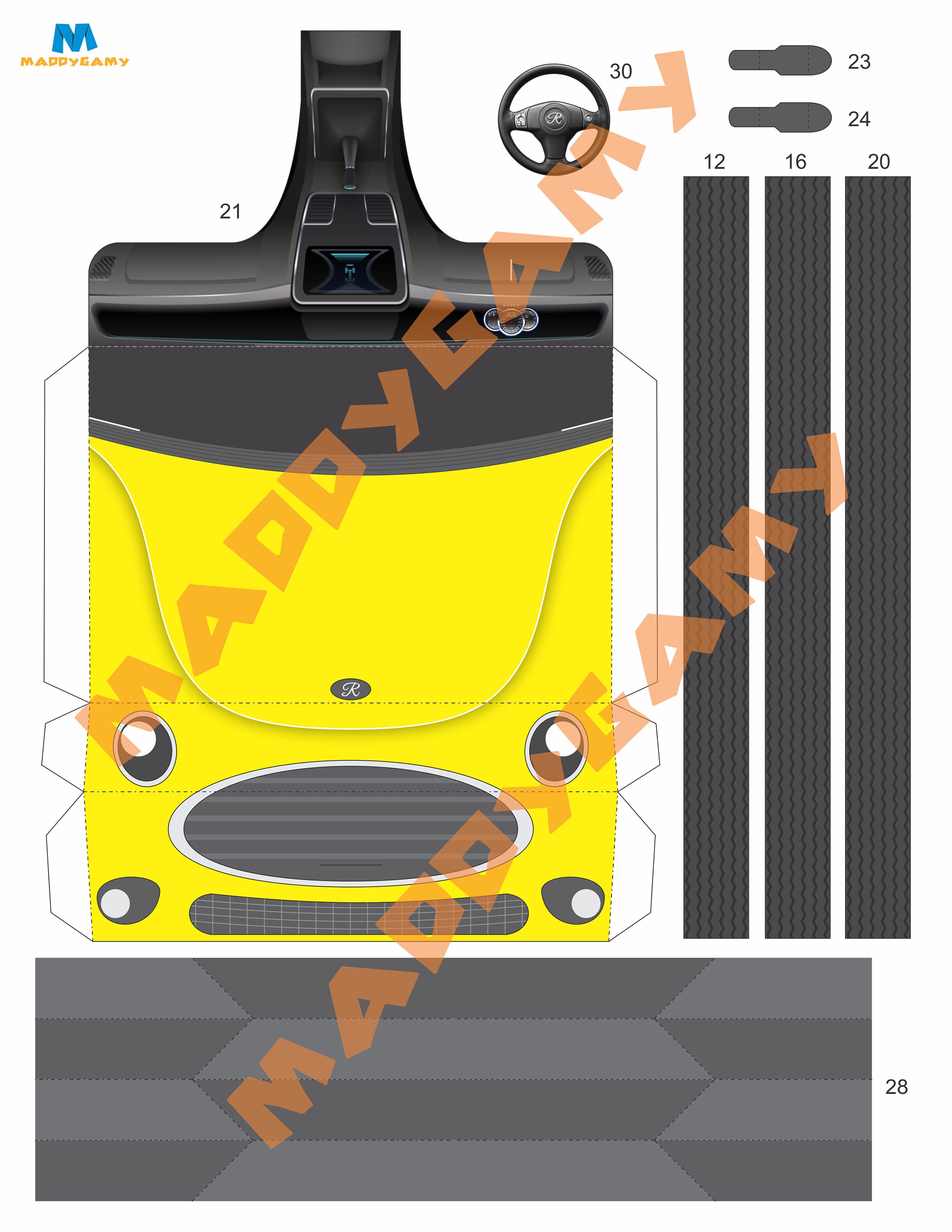 Convertible Car Paper Model Its Really Run Car Paper Craft 3D Paper ...