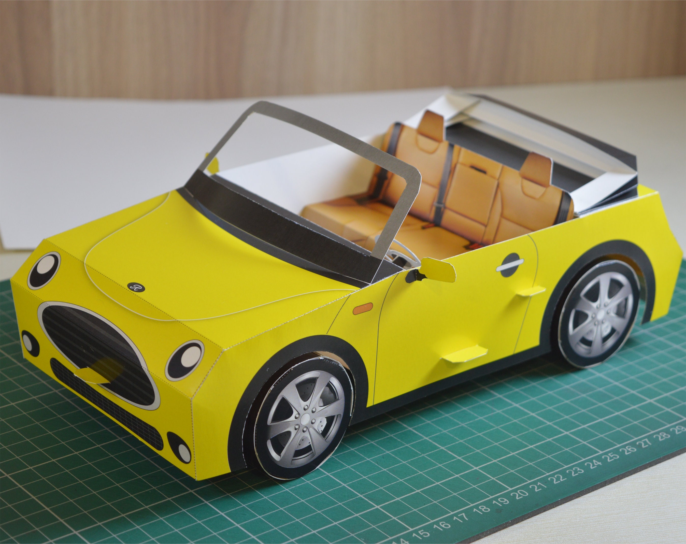 Convertible Car Paper Model | Its Really Run | Car Paper Craft | 3D ...