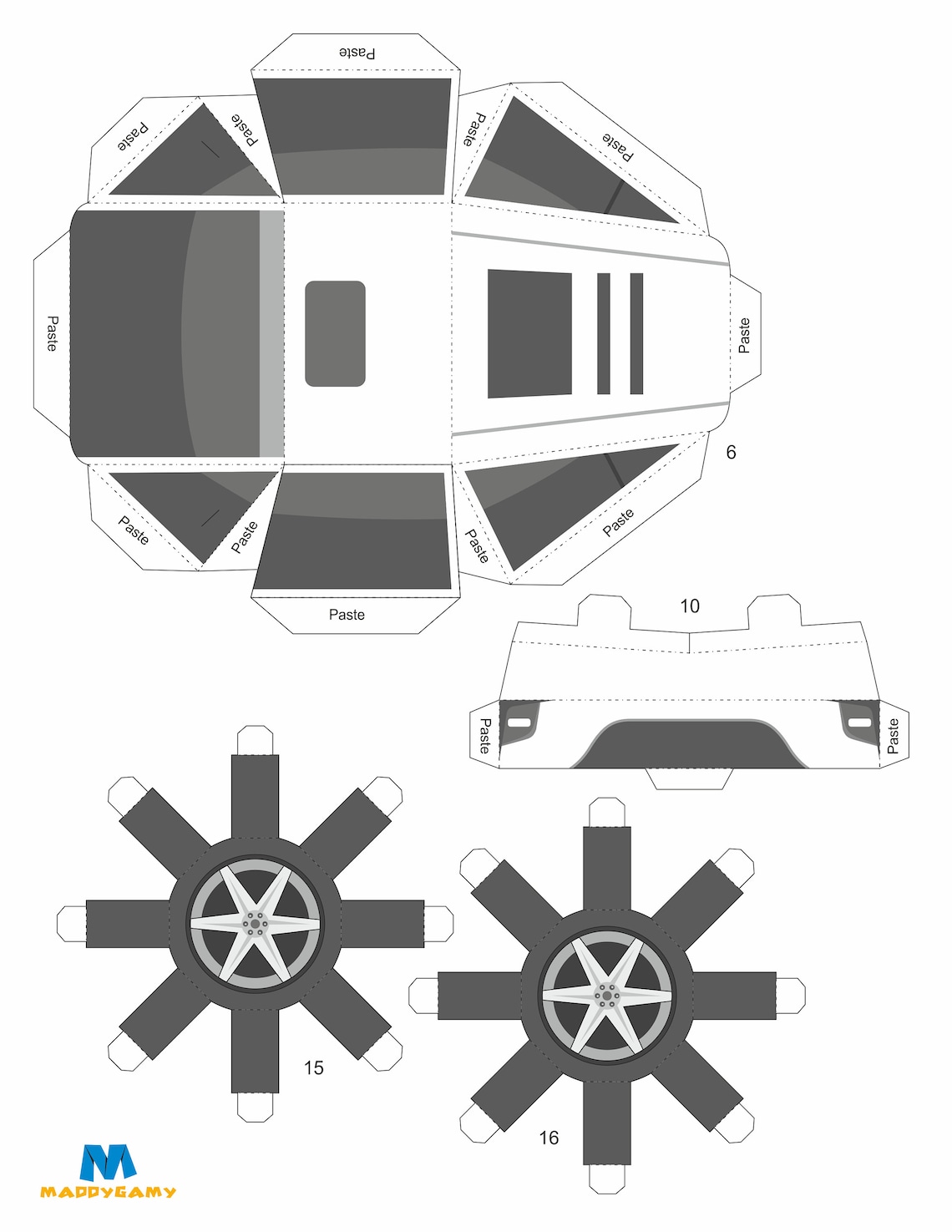 Paper Model Car | Sports Car | Paper Craft | 3D Paper Model | Paper ...
