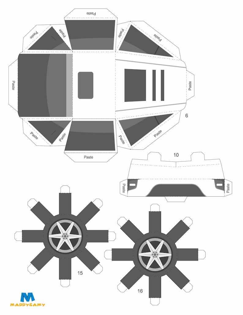 Paper Model Car | Sports Car | Paper Craft | 3D Paper Model | Paper ...