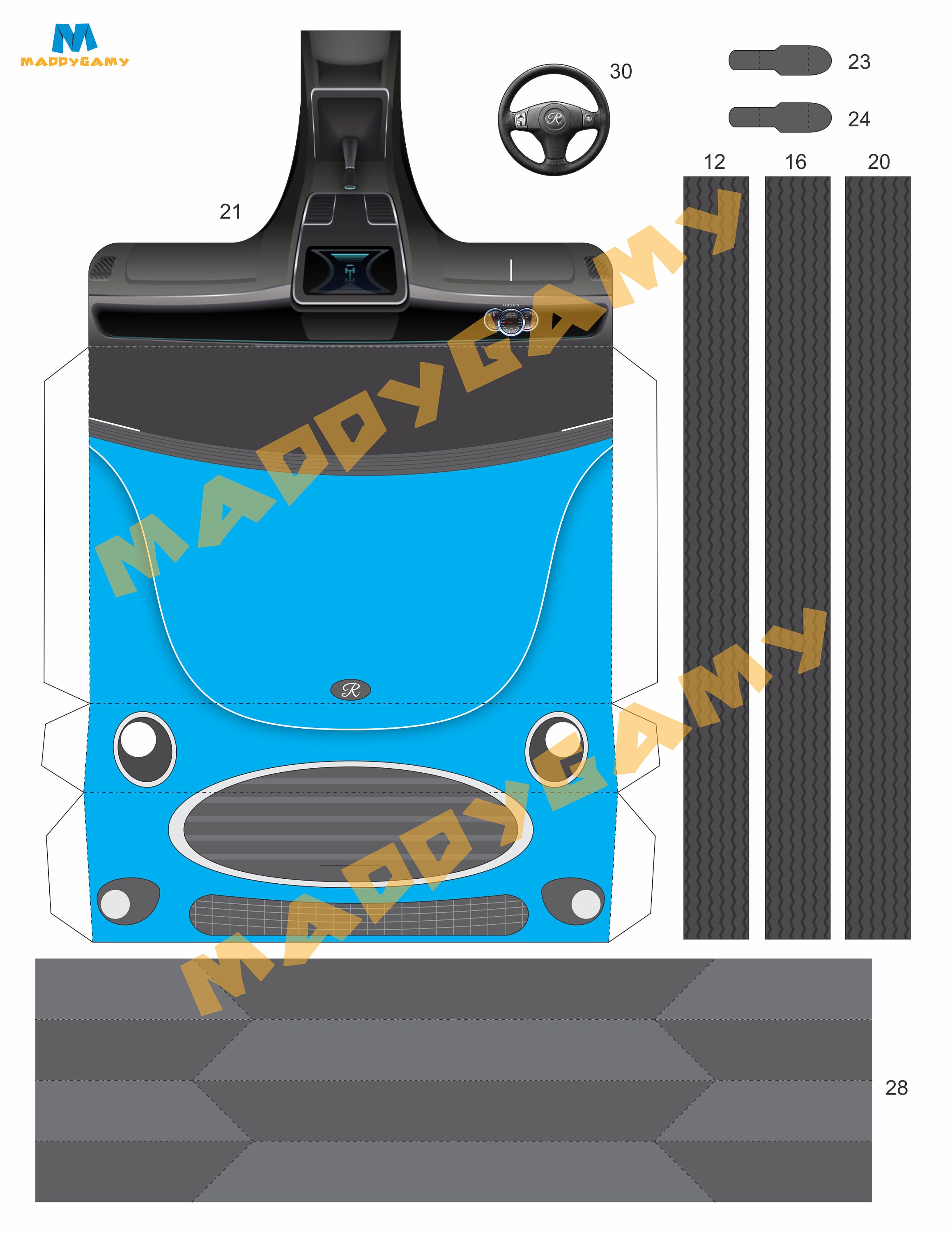 Convertible Car Paper Model Its Really Run Car Paper Craft 3D Paper ...