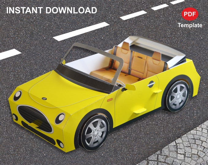 Paper Model Car Papercraft 3d Car Paper Model HUMMER Paper Car Handmade ...