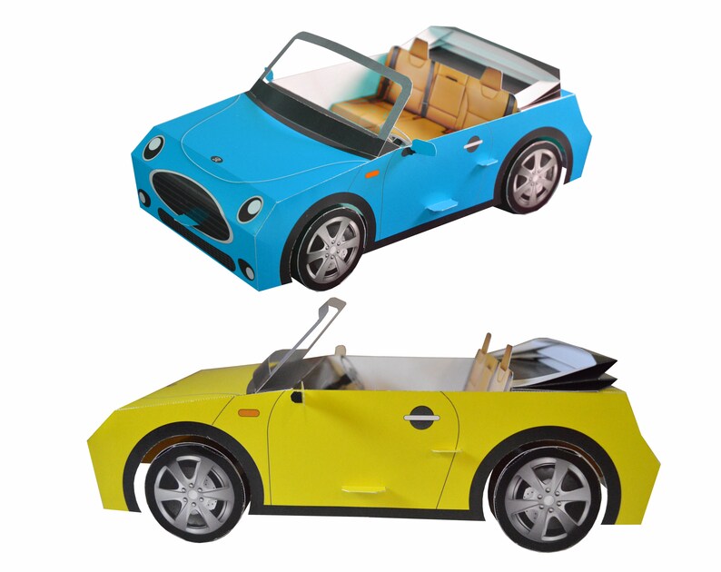 Convertible Car Paper Model Its Really Run Car Paper Craft 3D Paper ...