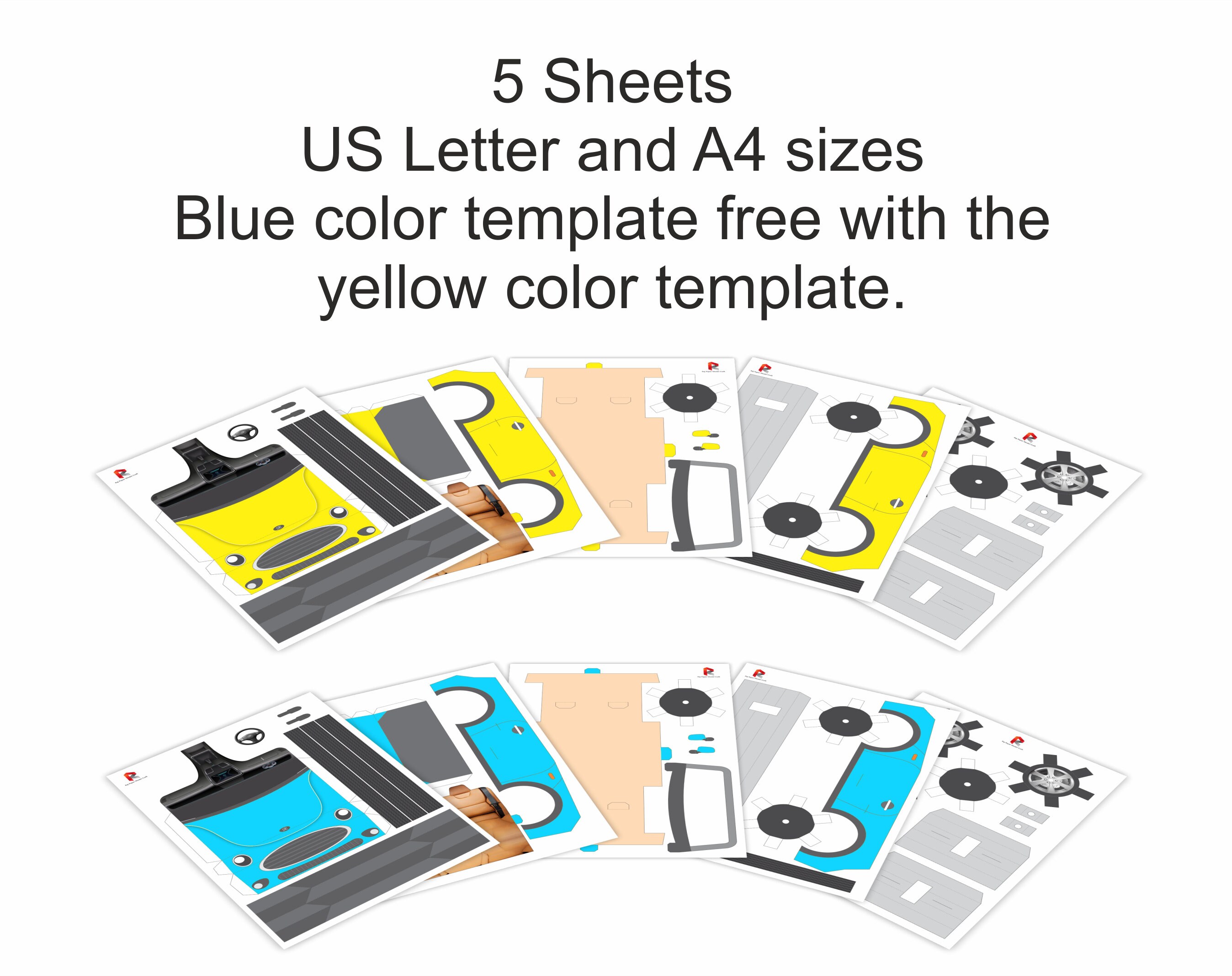 Convertible Car Paper Model | Its Really Run | Car Paper Craft | 3D ...